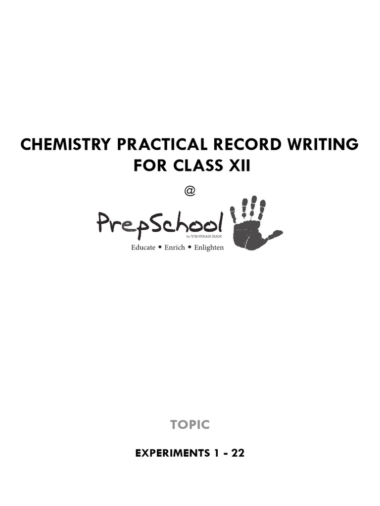 Chemistry Practical Record Guidelines | PDF | Titration | Chemistry