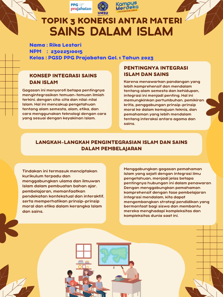 Koneksi Antar Materi - T.3 - Rika Lestari - Sains Dalam Islam | PDF