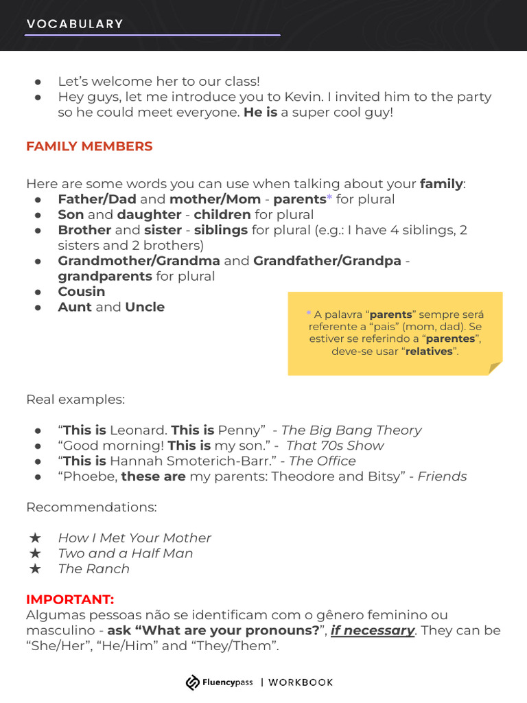 1 A1.1 Unit 1 17 21 | PDF | Grandparent | Kinship And Descent