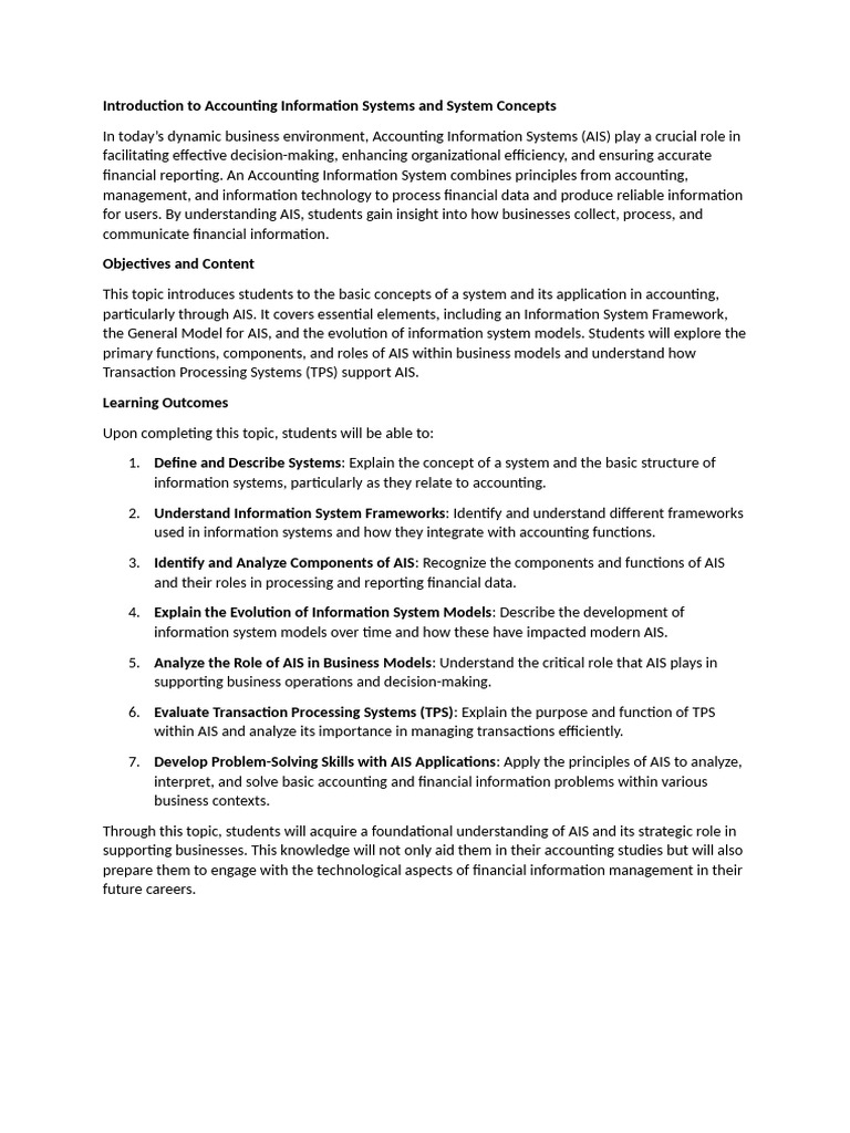 Accounting Information Systems And System Concepts Pdf Information