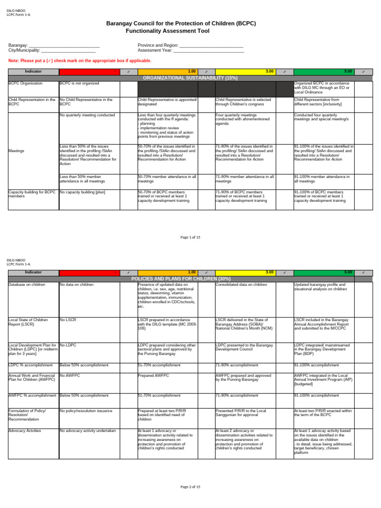 BCPC-SELF-ASSESSMENT-FORM (2) | PDF