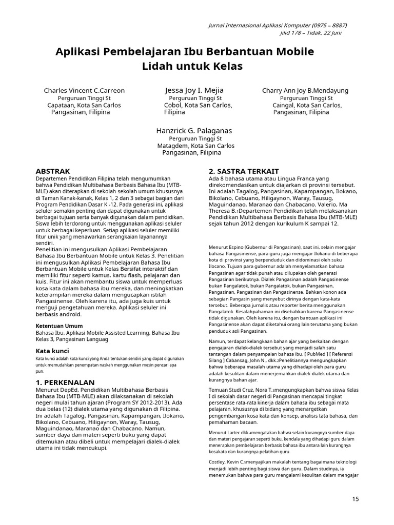 Carreon 2019 Ijca 918949.ilo - Id | PDF