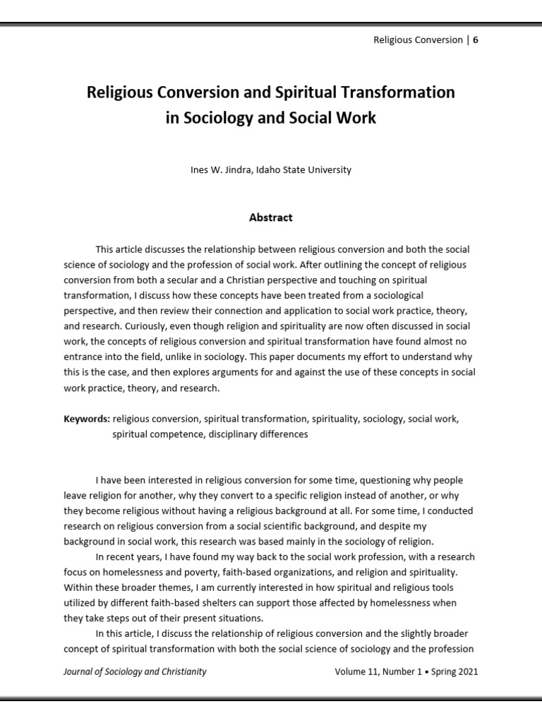 Religious Conversion - Final Formatted | PDF | Religious Conversion ...