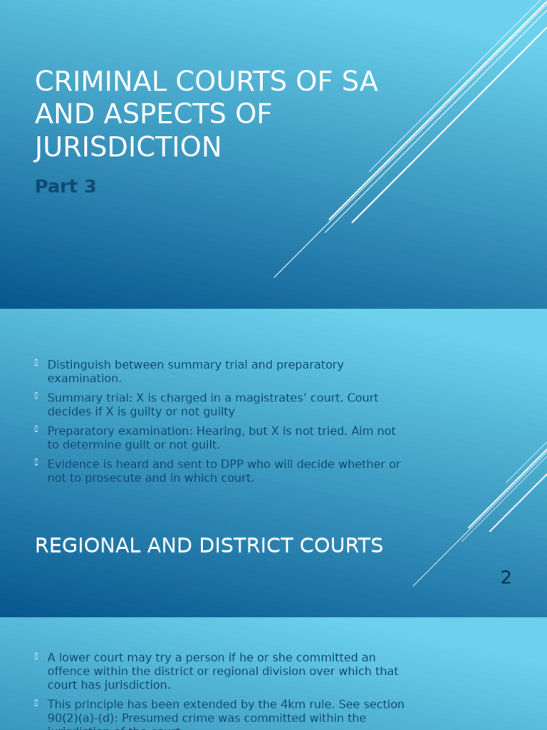 Summary Trials in SA Criminal Courts | PDF | Trials | Crimes