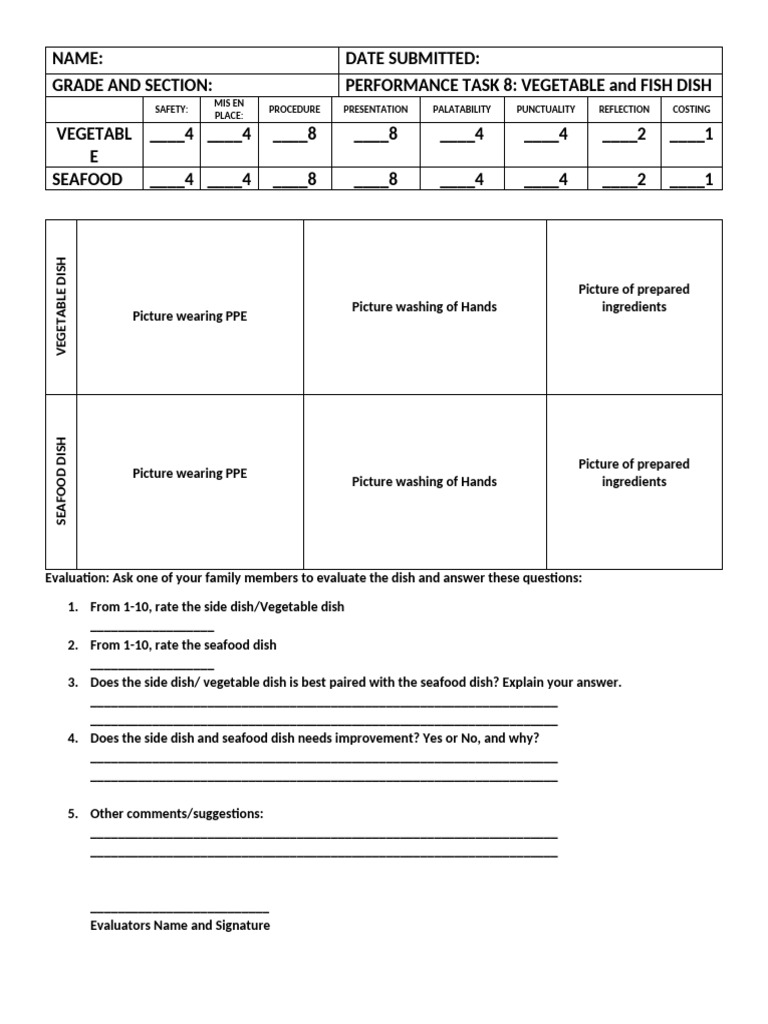 Q2.-Performance-Task-8 in Cookery | PDF | Foods | Cuisine