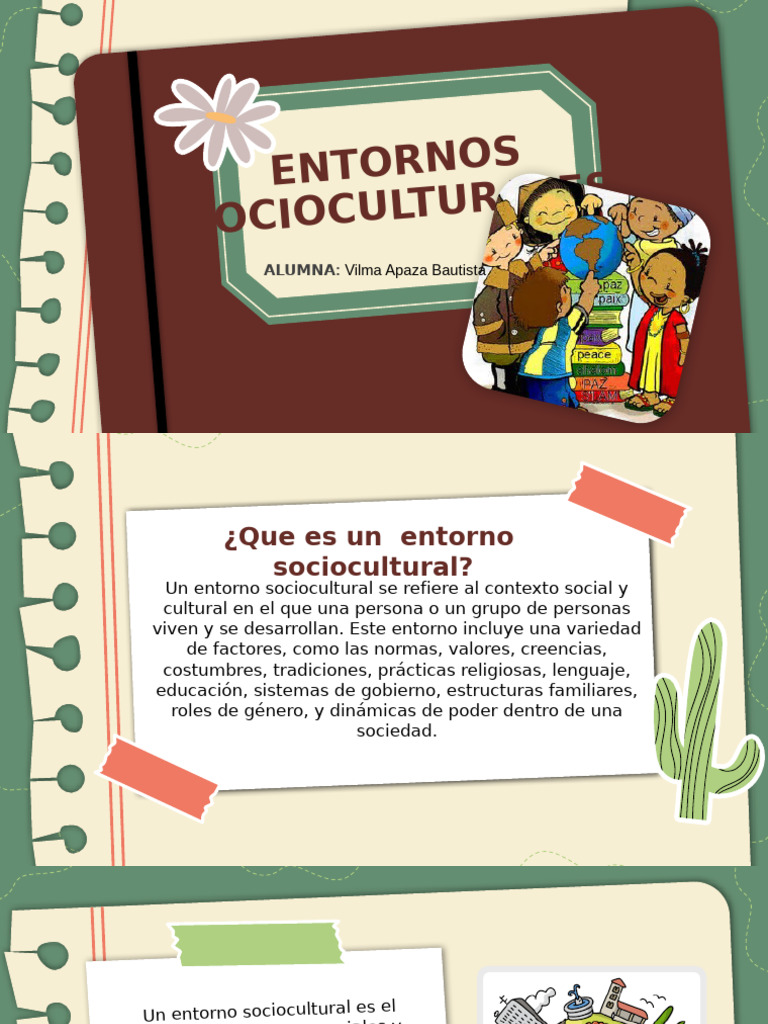 Entornos Socioculturales | PDF | Tradiciones | Comportamiento