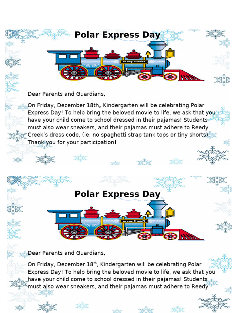 Polar Express Day2020 Letter | PDF