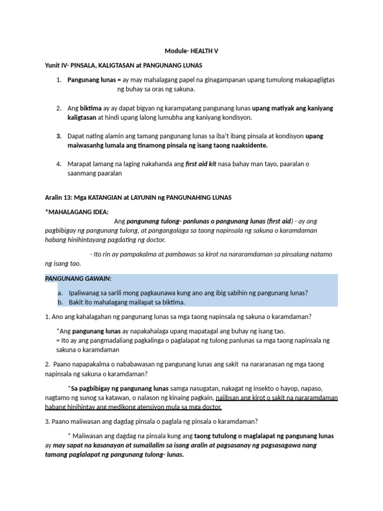 Yunit 4- MODULE in HEALTH Q4 | PDF