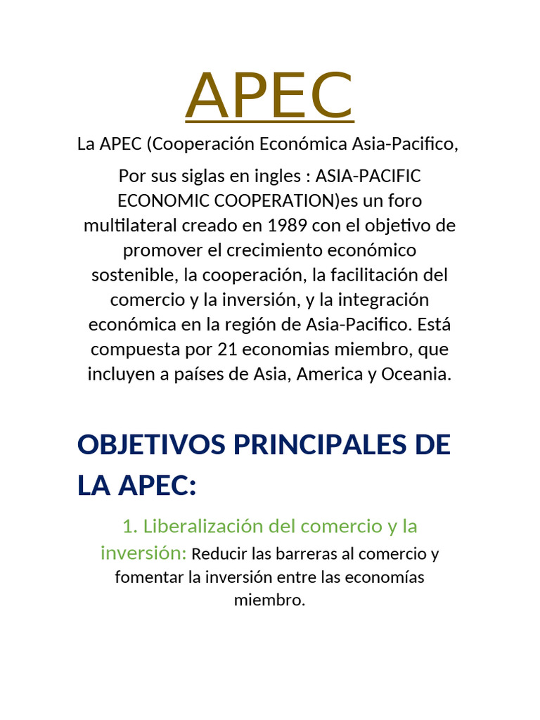 Apec | PDF