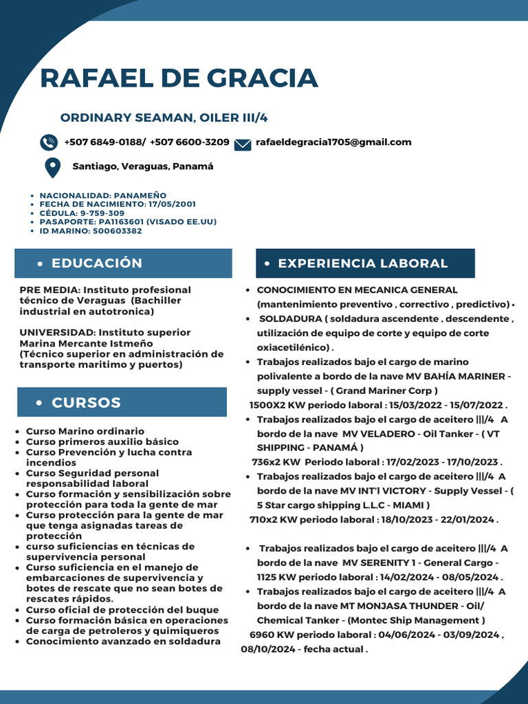 Experiencia y Habilidades Marítimas | PDF | Buques