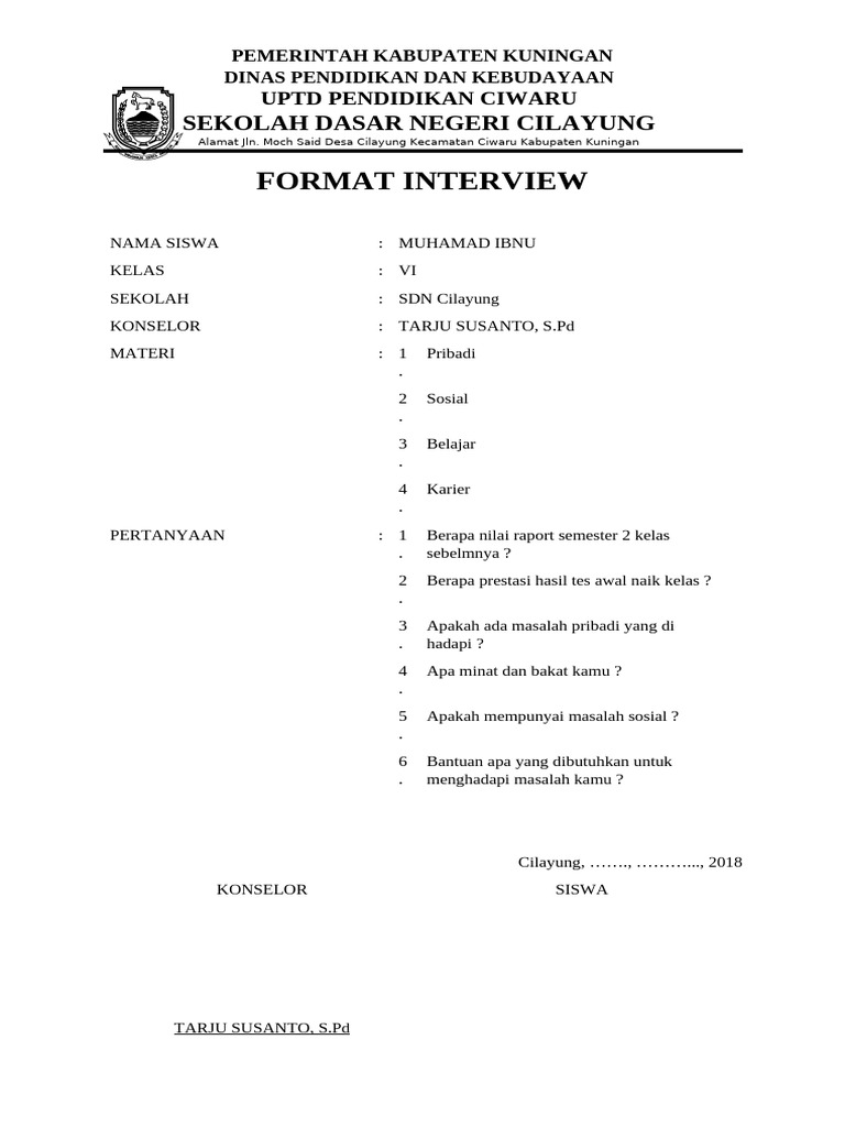 Format Interview | PDF