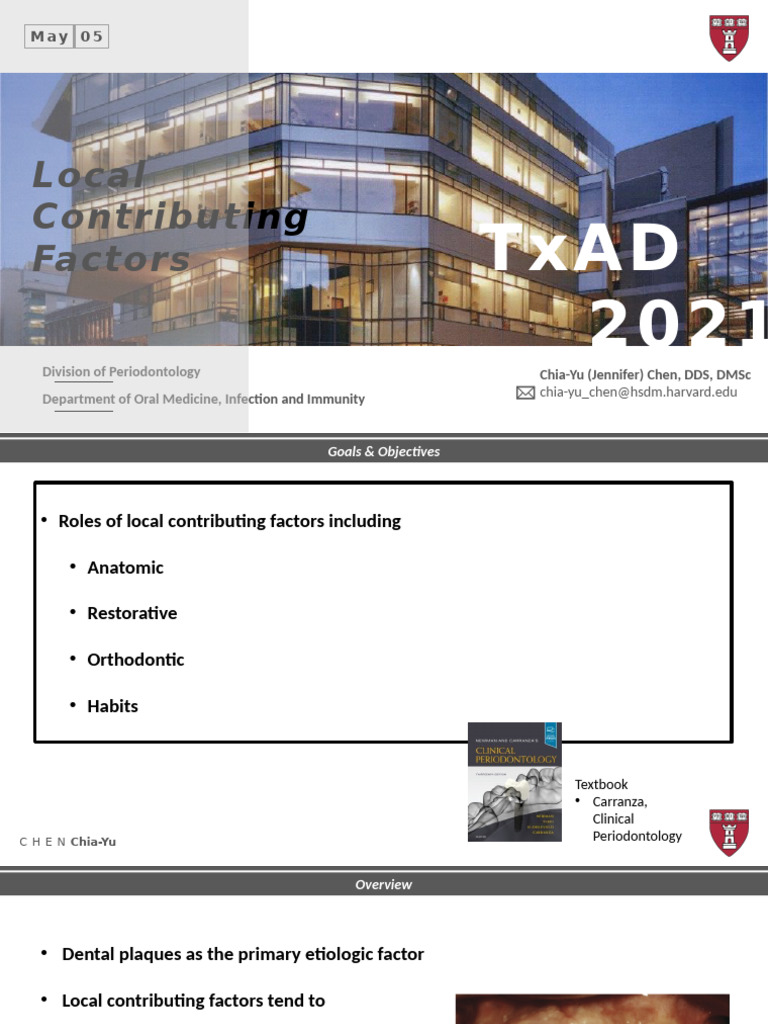 04.04.23 TxAD - Local Contributing Factors | PDF | Periodontology ...