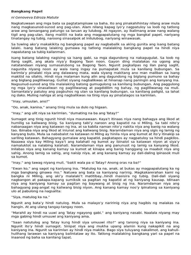 Bangkang Papel | PDF