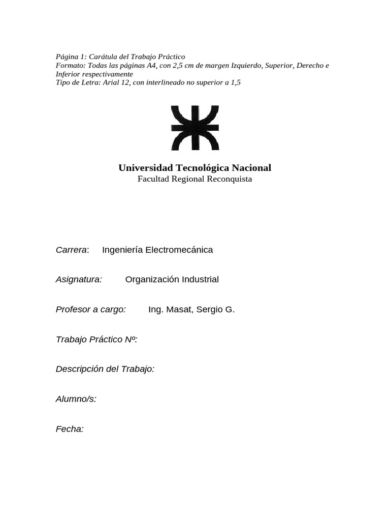 Guía para Trabajo Práctico UTN | PDF