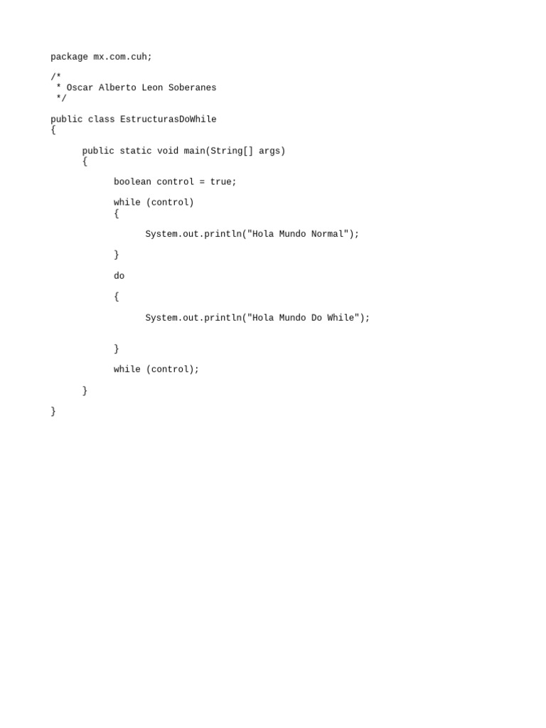 e Structur as Do While | PDF