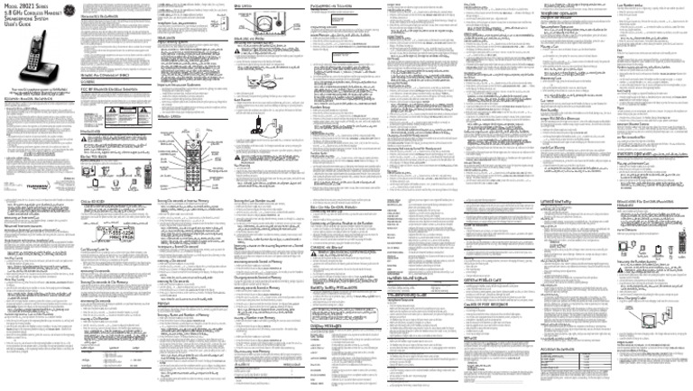 Model 28021 Series Telephone Guide | PDF | Telephone | Telephone ...