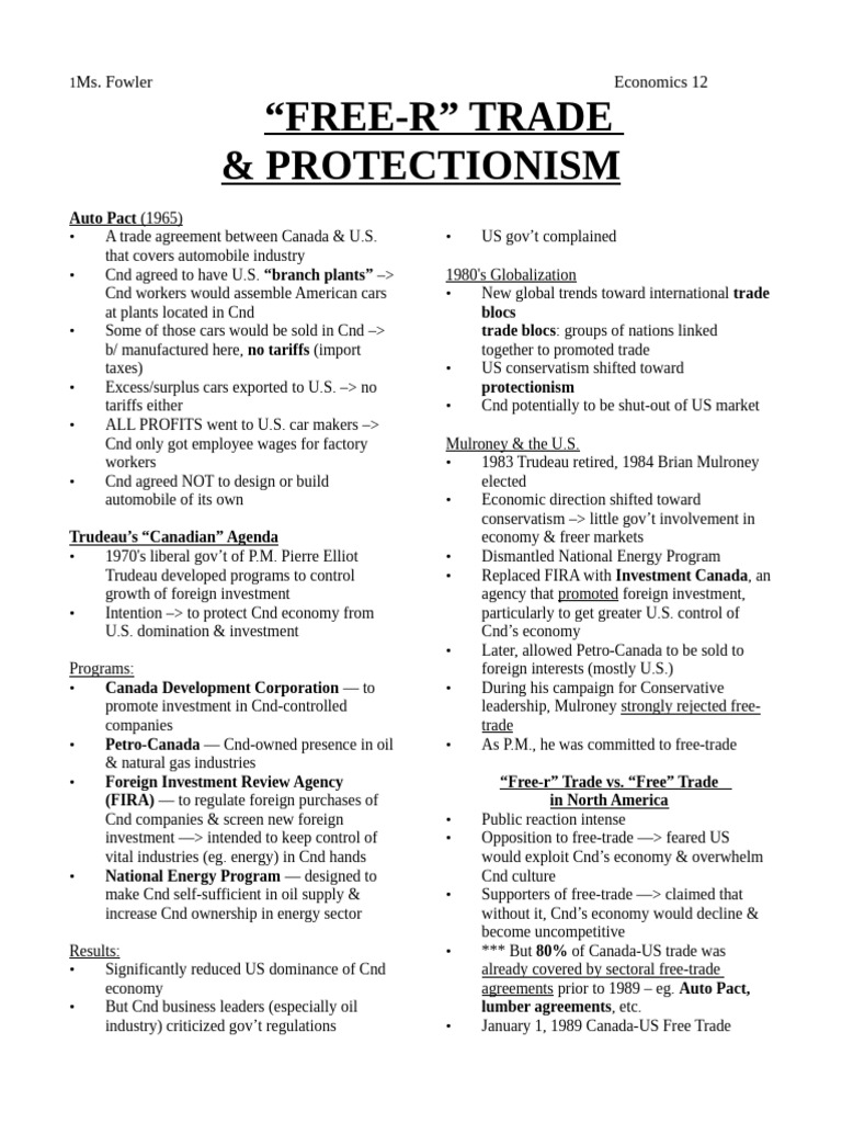 Free Trade | PDF | Free Trade | Protectionism