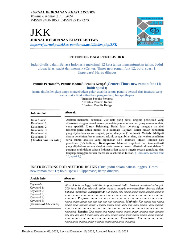 Template JKK Baru | PDF