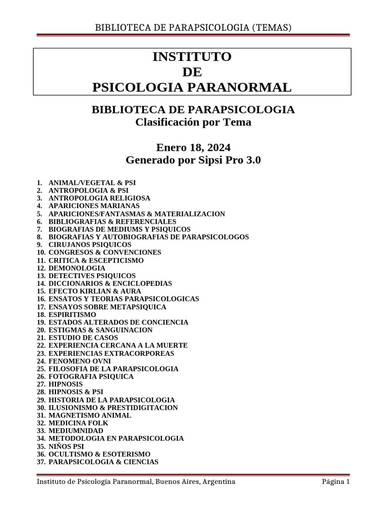 Biblioteca Tema 2024 | PDF | Parasicología | Pseudo beca