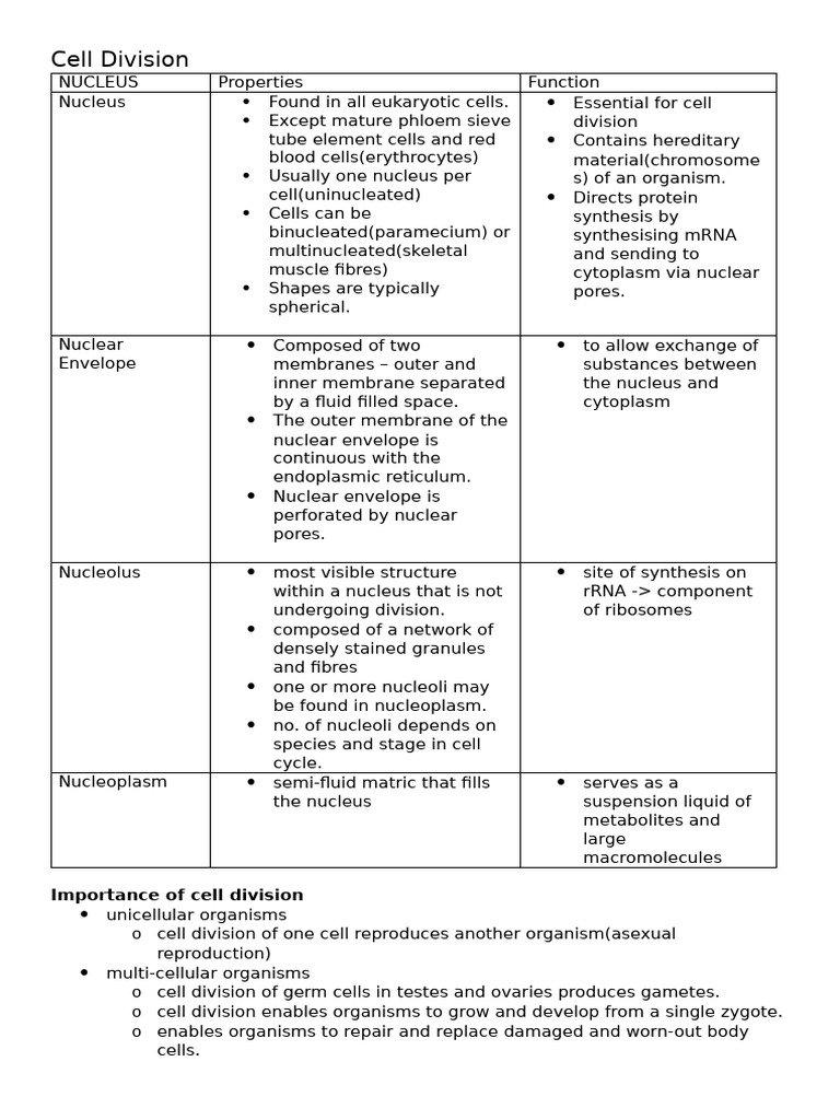 Cell Division | PDF | Meiosis | Mitosis