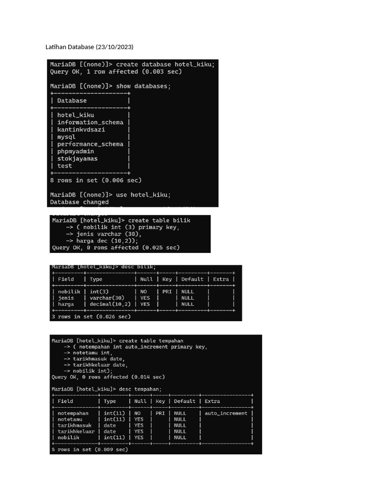 Latihan Database | PDF