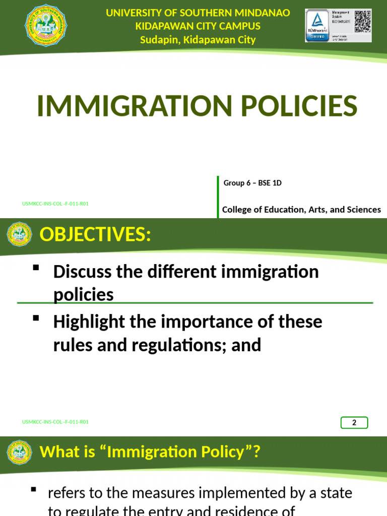 Overview of Philippine Immigration Policies | PDF | Immigration ...