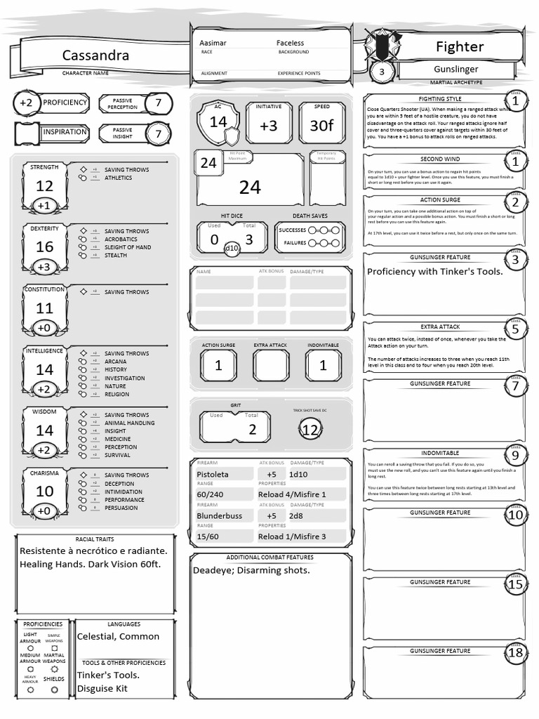 Cassandra Sheet | PDF | Gaming | Role Playing Games