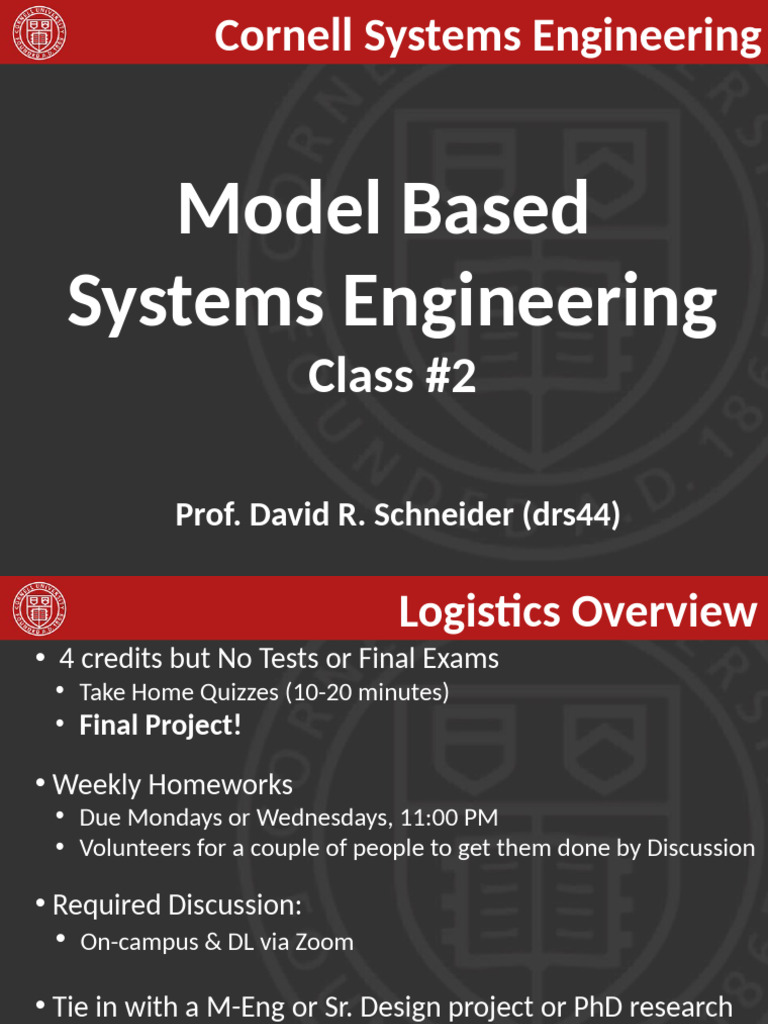 SysEng 5100 Dave Lecture 2 2024 | PDF