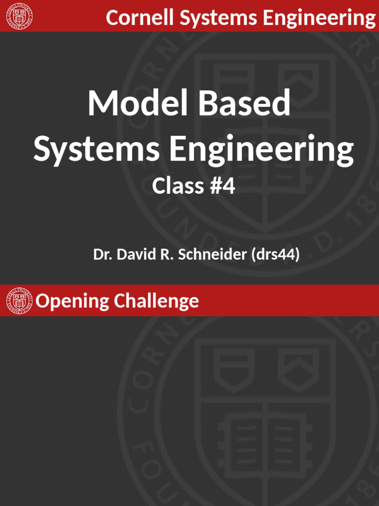 SysEng 5100 Dave Lecture 4 2024 | PDF | System | Systems Engineering