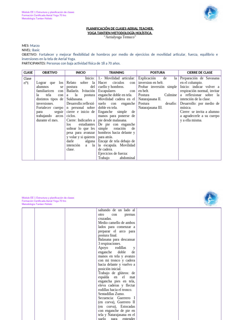 Planificación clase examen | PDF