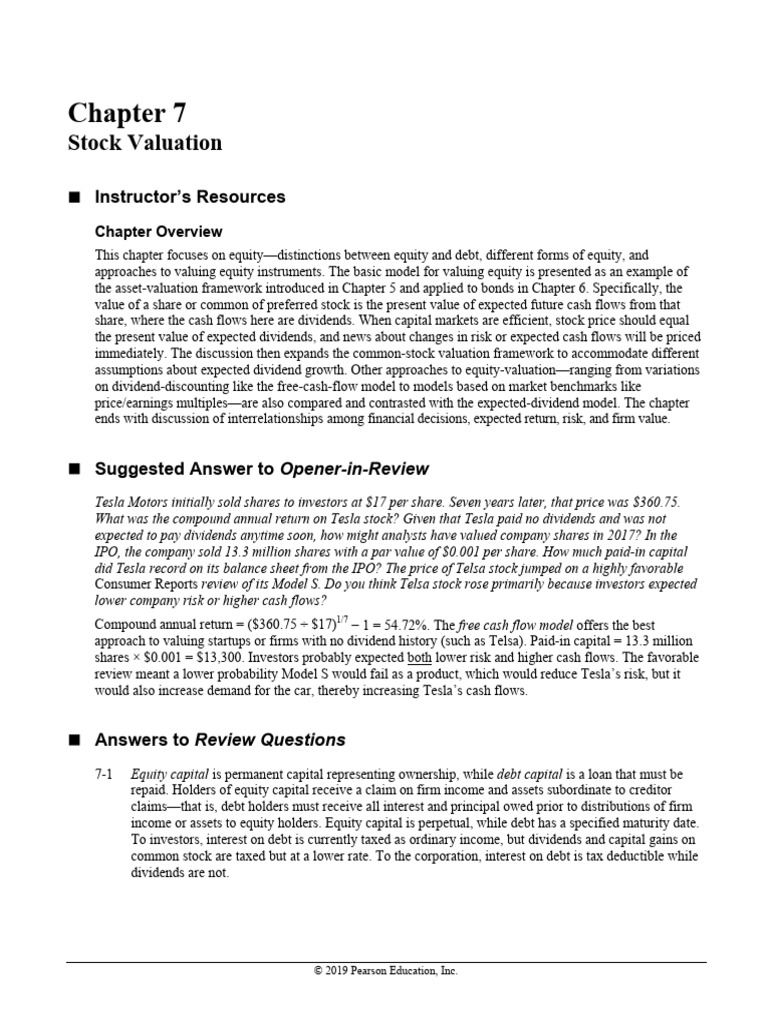 PFM15e IM Chapter07 Final | PDF | Preferred Stock | Stocks