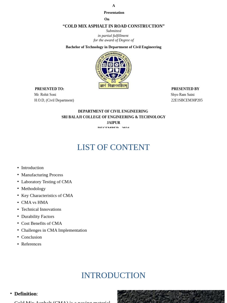 civil engineering seminar file | PDF | Road Surface | Road