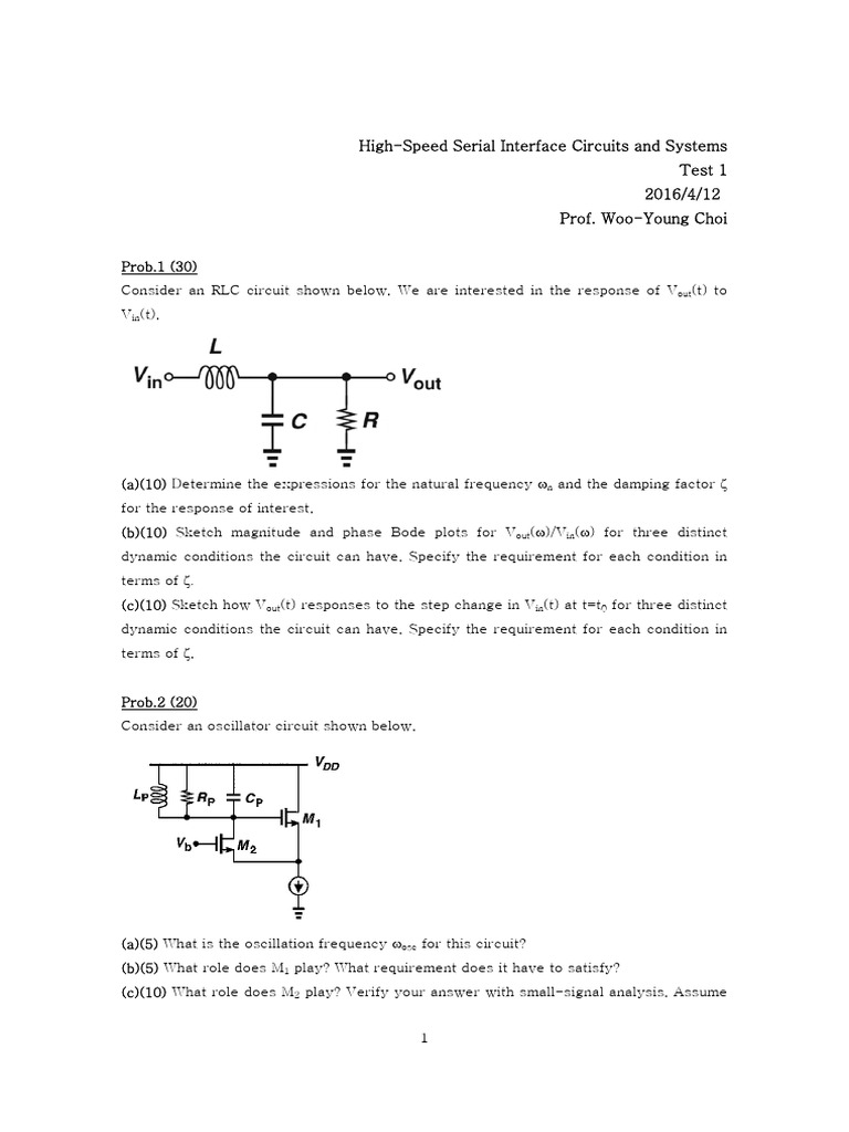 High-Speed Serial Interface Exam | PDF