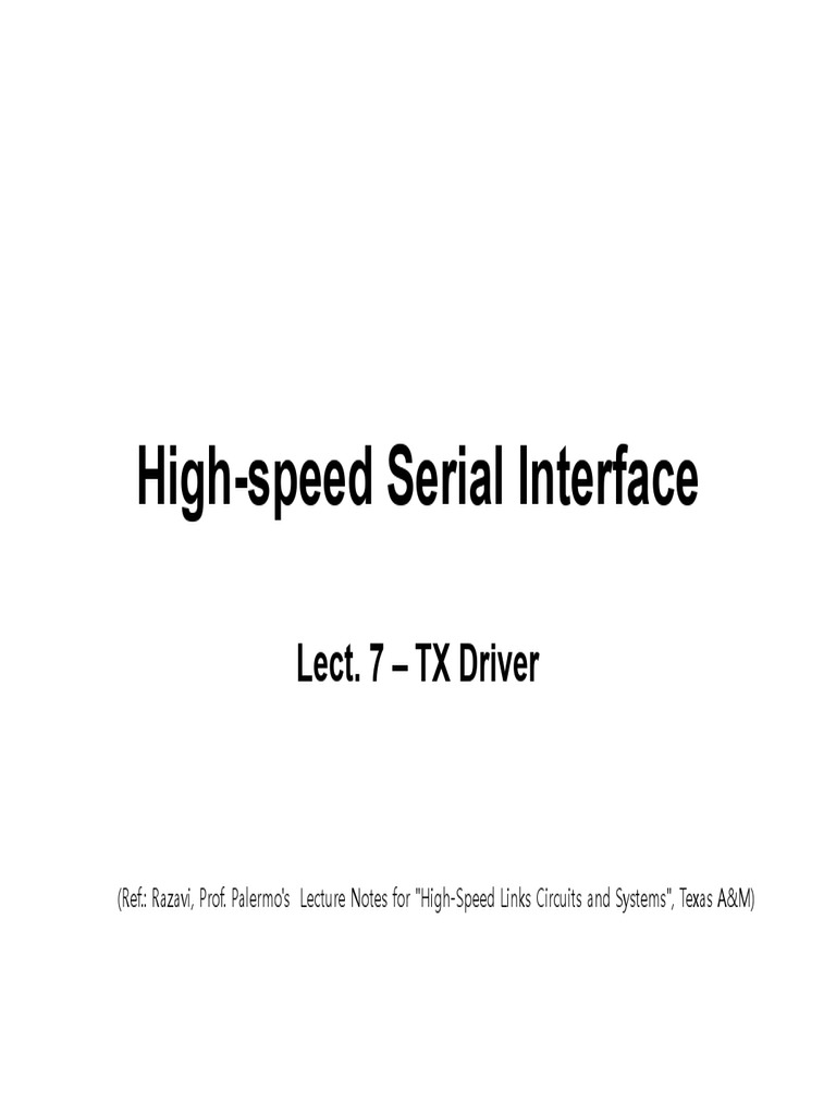 Lect 7 TX_Driver | PDF | Information And Communications Technology ...