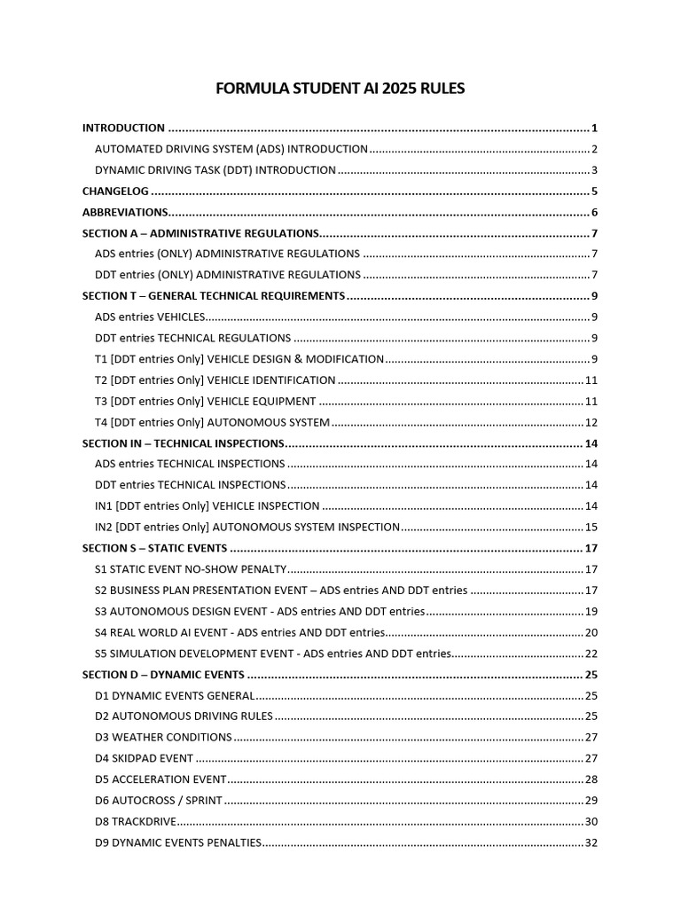 fs-ai-2025-rules---v1-0 | PDF | Artificial Intelligence | Intelligence (AI) & Semantics