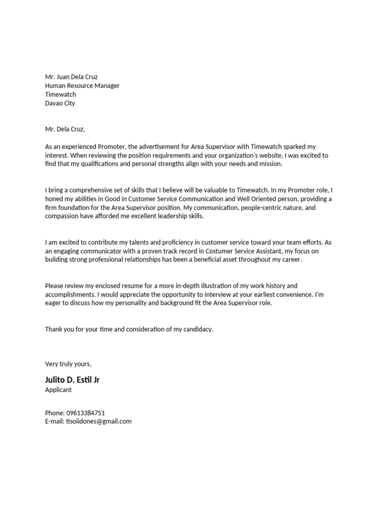 Application Letter | PDF