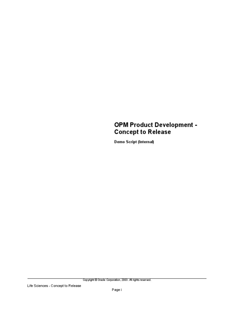 6 OPM Product Development - Concept To Release r12 | PDF | Generic Drug ...