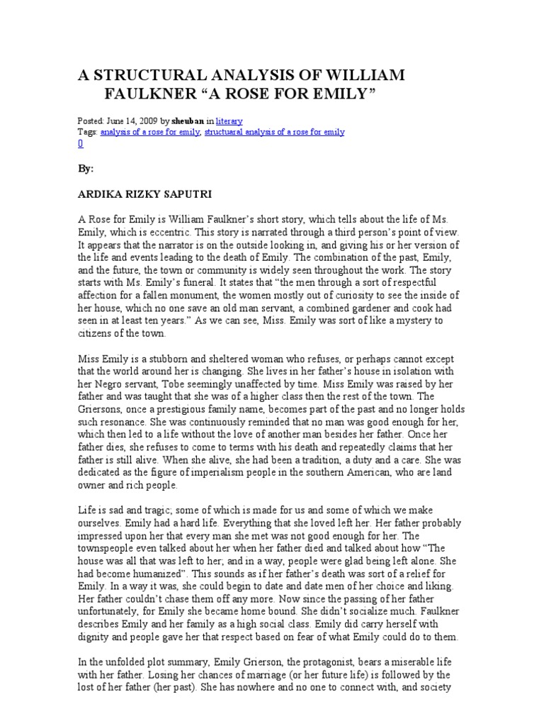 Structural Analysis of "A Rose for Emily" | PDF | Narration