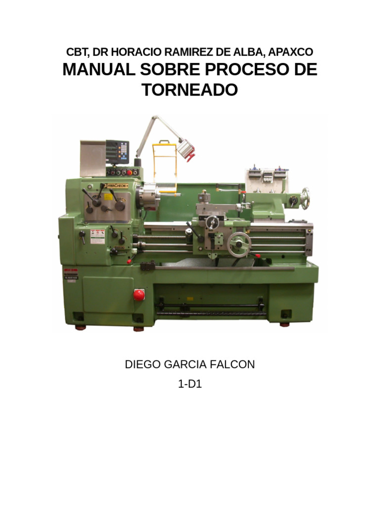 Manual de Torno | PDF | Perforación | Perforar