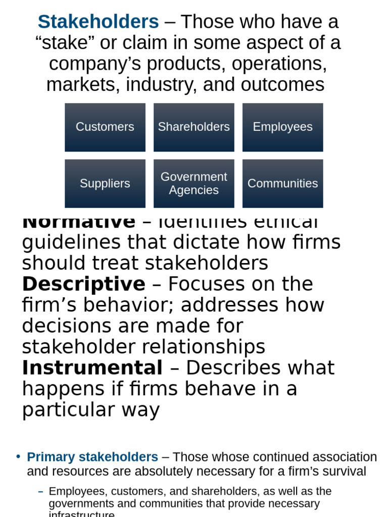 Stakeholders | PDF | Stakeholder (Corporate) | Discrimination