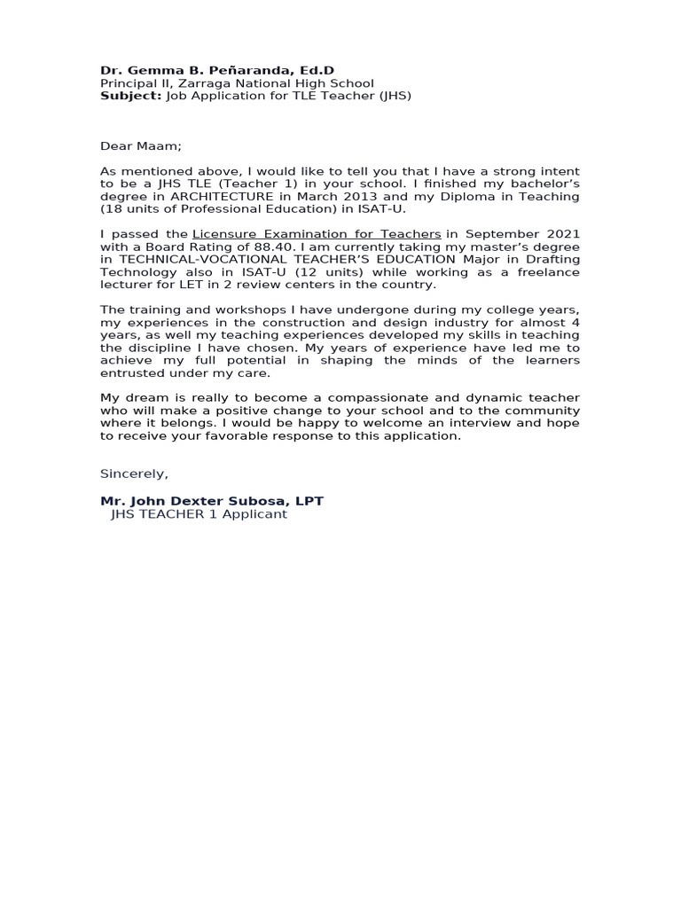 Letter of Intent | PDF