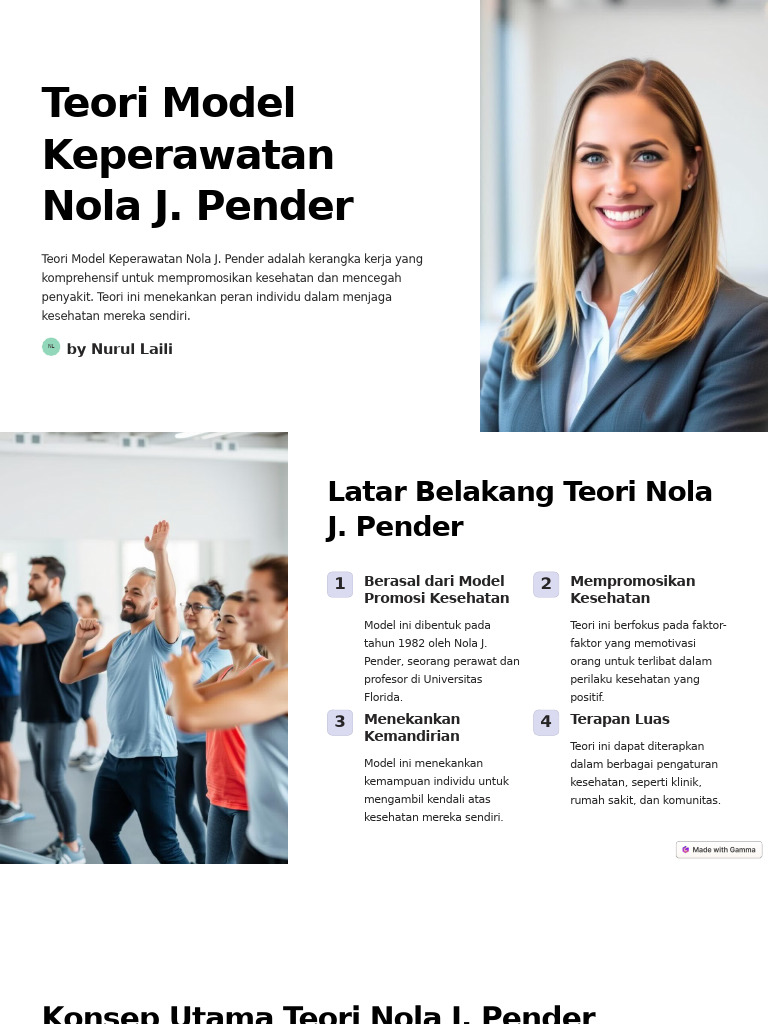 Teori Model Keperawatan Nola J Pender | PDF