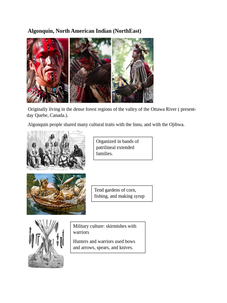 NorthEast Tribes (Algonquin, Iroquouis) | PDF
