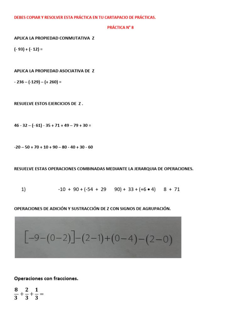 Práctica de Matemáticas: Operaciones y Ángulos | PDF