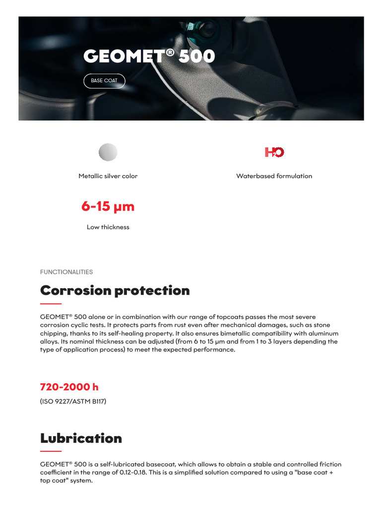 GEOMET® 500 - NOF Metal Coatings Europe | PDF | Corrosion | Chemical ...