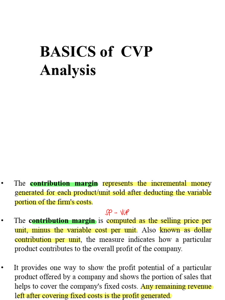 Basics+of+CVP+analysis | PDF | Business Economics | Management Accounting