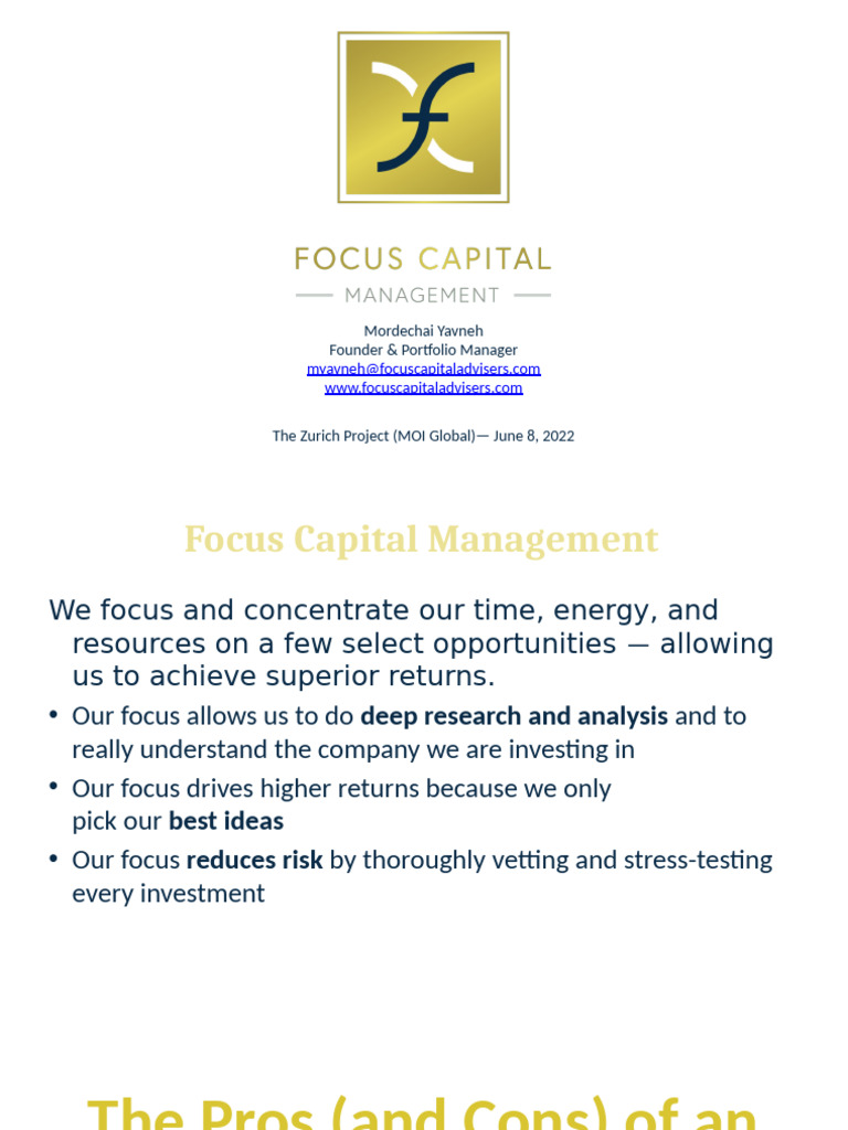 The Pros (And Cons) of An Ultra-Concentrated Portfolio | PDF ...