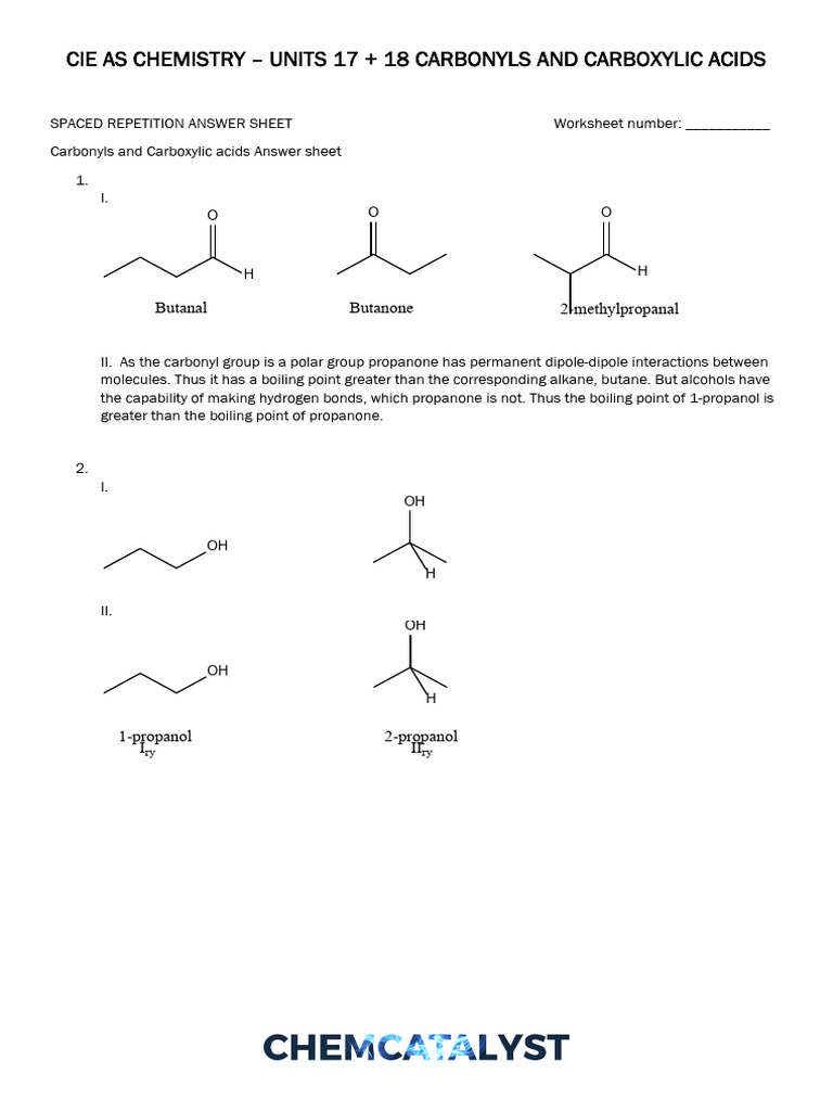 17 18 Carbonyls and Carboxylic Acids ANS | PDF | Carboxylic Acid ...