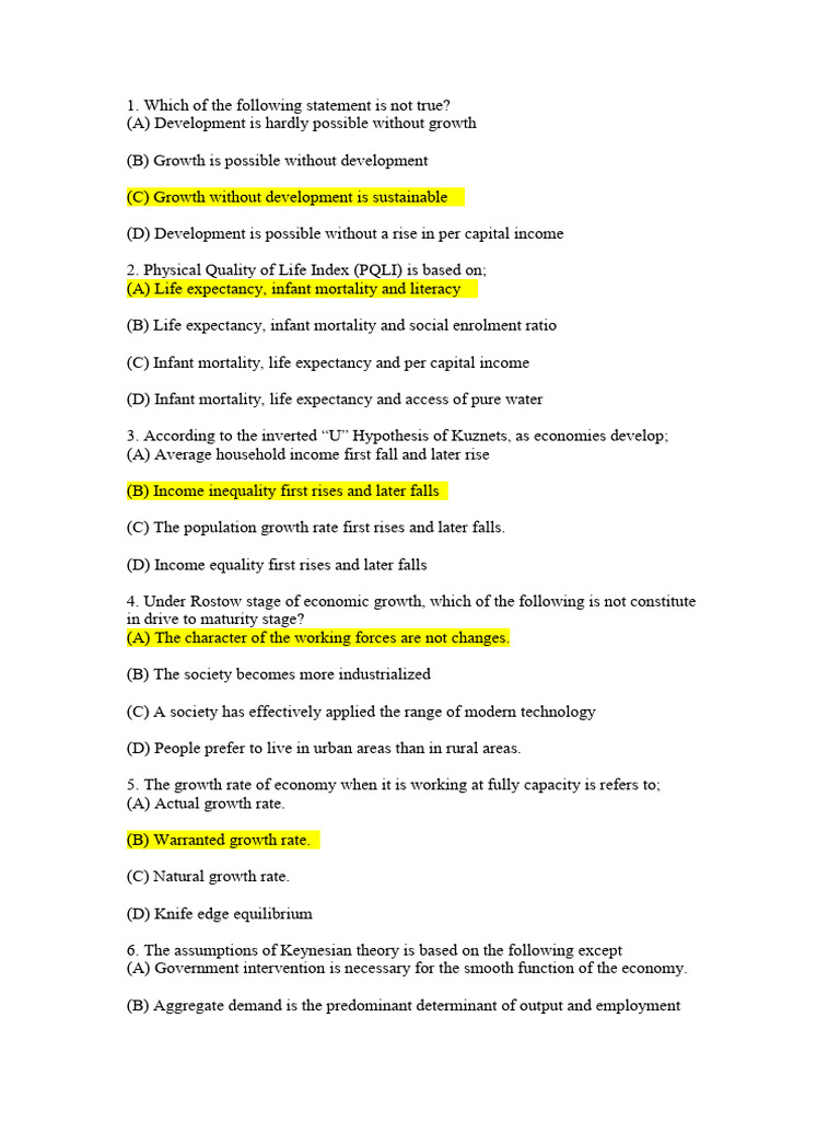 Fifth Round Model Exam With Its Answer | PDF | Average Cost | Exchange Rate