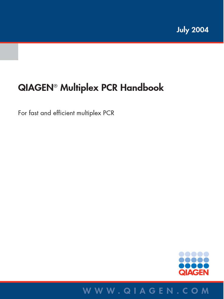 Qiagen Multiplex PCR Handbook | PDF | Polymerase Chain Reaction ...